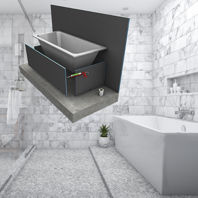 Bathboard-Bathtub Cladding - Substitute of Kerdi Board / Wedi Board